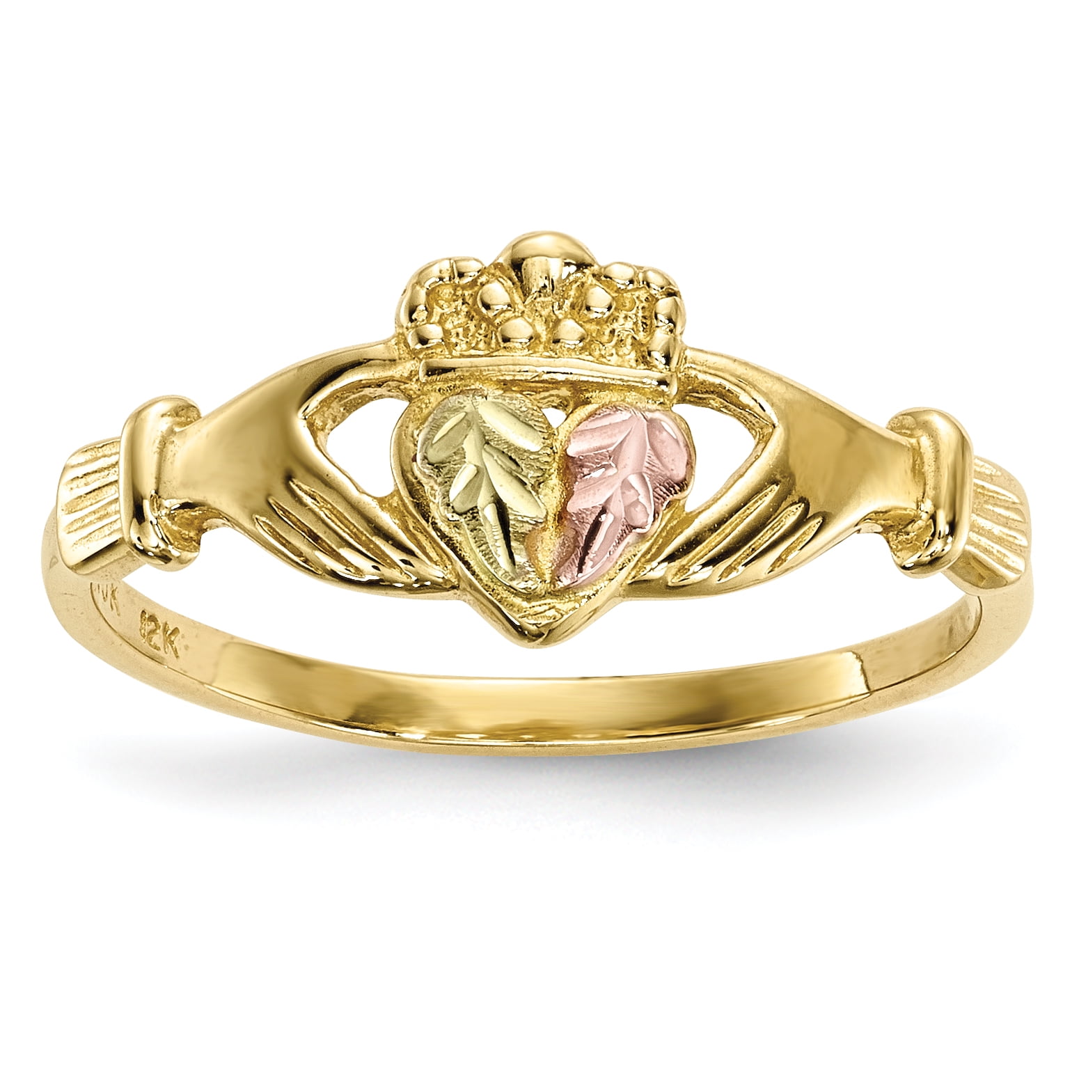 Primal Gold 10 Karat Yellow Gold with 12 Karat Rose and Green Accent ...