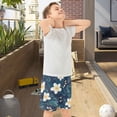 BZSMCE Adjustable Drawstring Casual Shorts With Frangipani Pattern ...