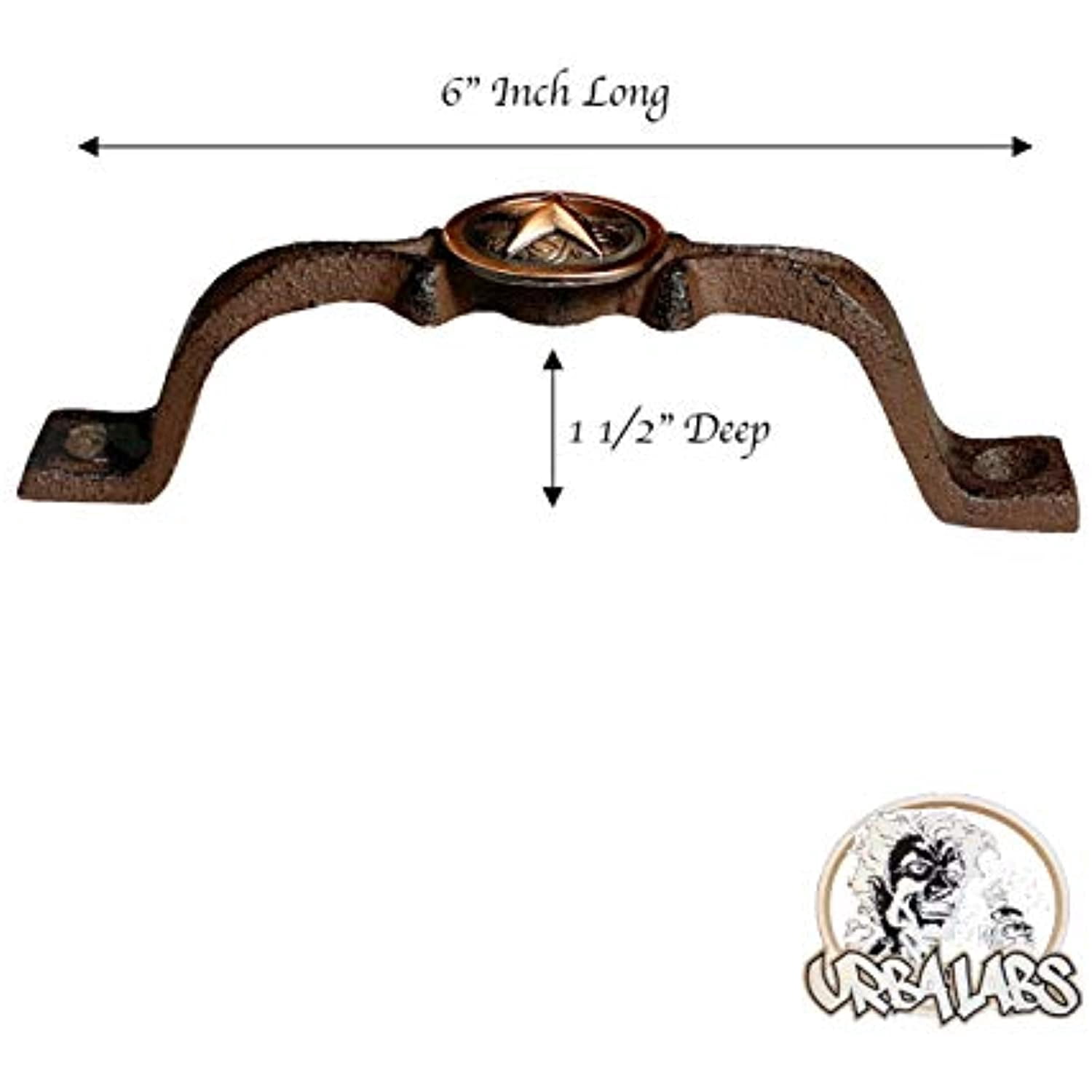 Buy Urbalabs Cast Iron Concho Kitchen Cabinet Handles and Drawer Pulls ...