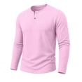 Bainana Mens T-Shirts Solid Color Long Sleeve Crew Neck Tops Soft Men ...