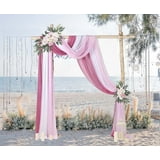 Coolmade 3 Panel Wedding Arch Draping Fabric,29.5"x18Ft Pearl Fabric ...