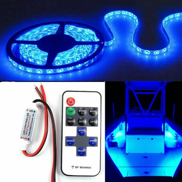 Blue LED Boat Light Deck Waterproof 12V Bow Trailer Pontoon Lights Kit ...
