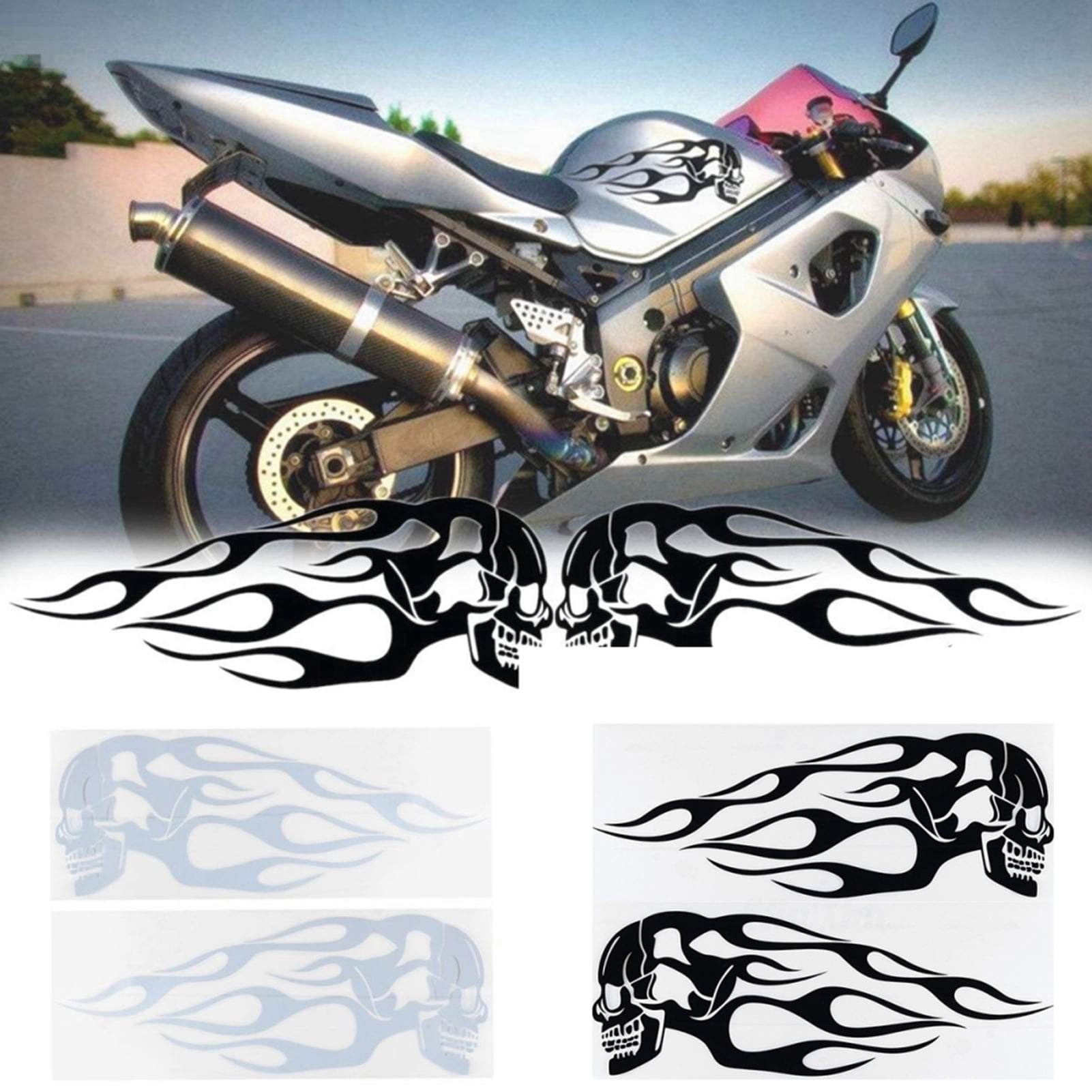 Gas Tank Flames Skulls