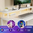 JIOABL 59" Gaming Desk with RGB LED, Built-in Charging Station ...