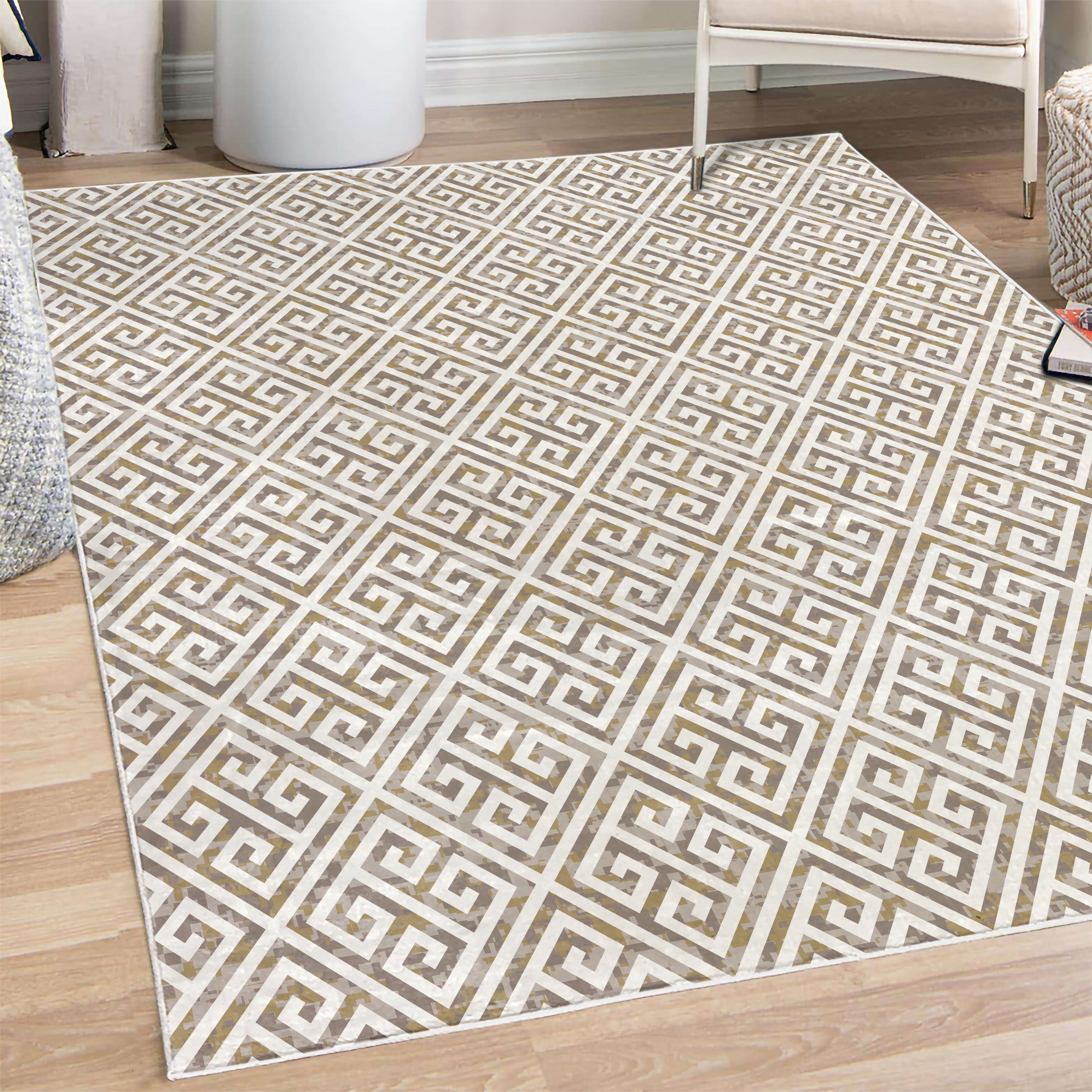 Greek Decorative Rug, Tile Mosaic Design Pattern in Antique Meander and ...