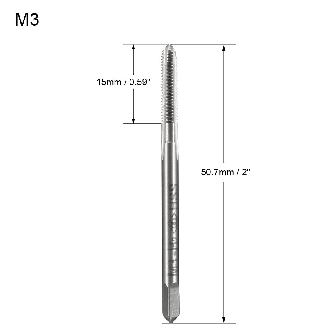 2pcs Metric Taps M3 Pitch H2 Thread Plug Tap HSS for Clocks and Watches ...