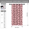 Brown and Pink Leopard Print Blackout Curtains,Triple Weaved Fabric ...