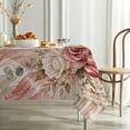 Boho Artistic Watercolor Holiday Rectangular Tablecloth, Machine-Made ...