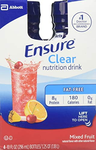 Ensure Clear Nutrition Drink Bottles Mixed Fruit, 3.12 Pound - Walmart.com