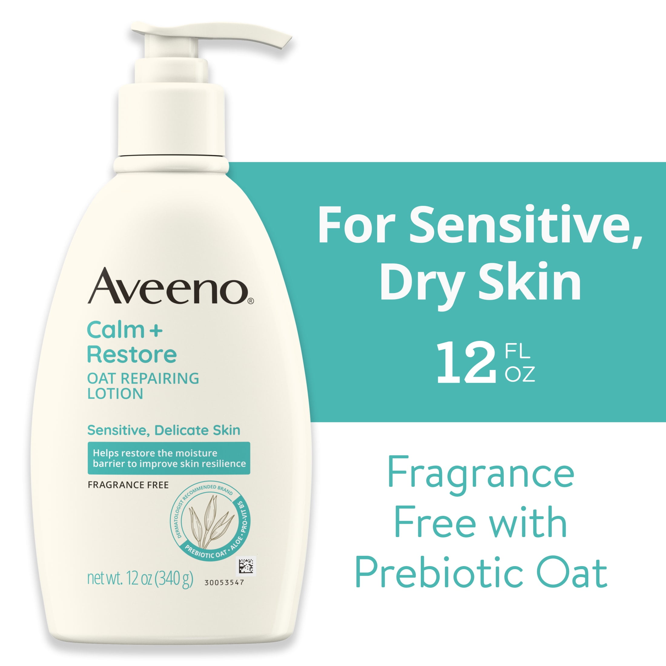 Aveeno Calm + Restore Body Lotion for Sensitive Skin, 12 oz - Walmart.com
