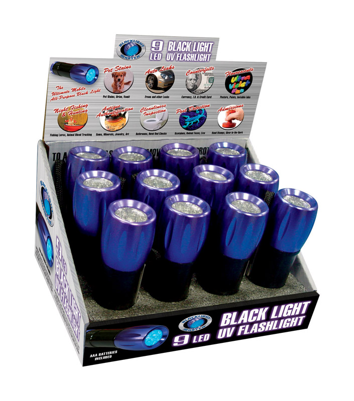 Blacklight Master 15 lm Black/Purple LED UV Flashlight AAA Battery ...