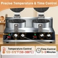 Zimtown Commercial Waffle Maker Double Heads 110V 2400W Non-stick Round ...