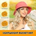 Rose Round Packable Bucket Hat Women Outdoor Waterproof Fishing Hat ...
