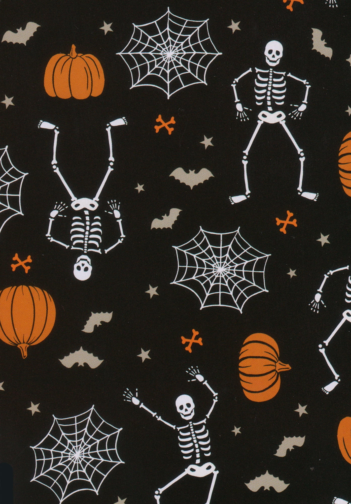 Halloween Vinyl Tablecloth Black Orange Skeleton Pumpkin Design, 52 x ...