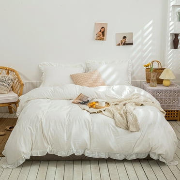 Move Over Taupe Bedding Set King Pom Poms Duvet Cover Set Three Layer ...