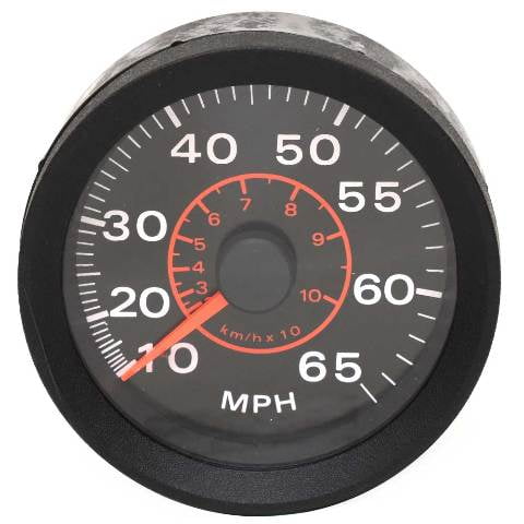 OMC Marine Boat Speedometer Gauge 8462A | 10 - 65 MPH 3 1/4 Inch Black ...