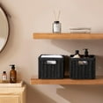 HBlife 2 Pack Woven Wicker Baskets, Shelf Decor, Rectangle Storage with ...