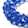 Electroplate Transparent Glass Beads Strands Faceted(32 Facets) Round ...