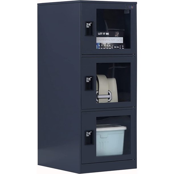 MECOLOR Vertical Single Tier Small Locker with Padlock latche Plastic ...