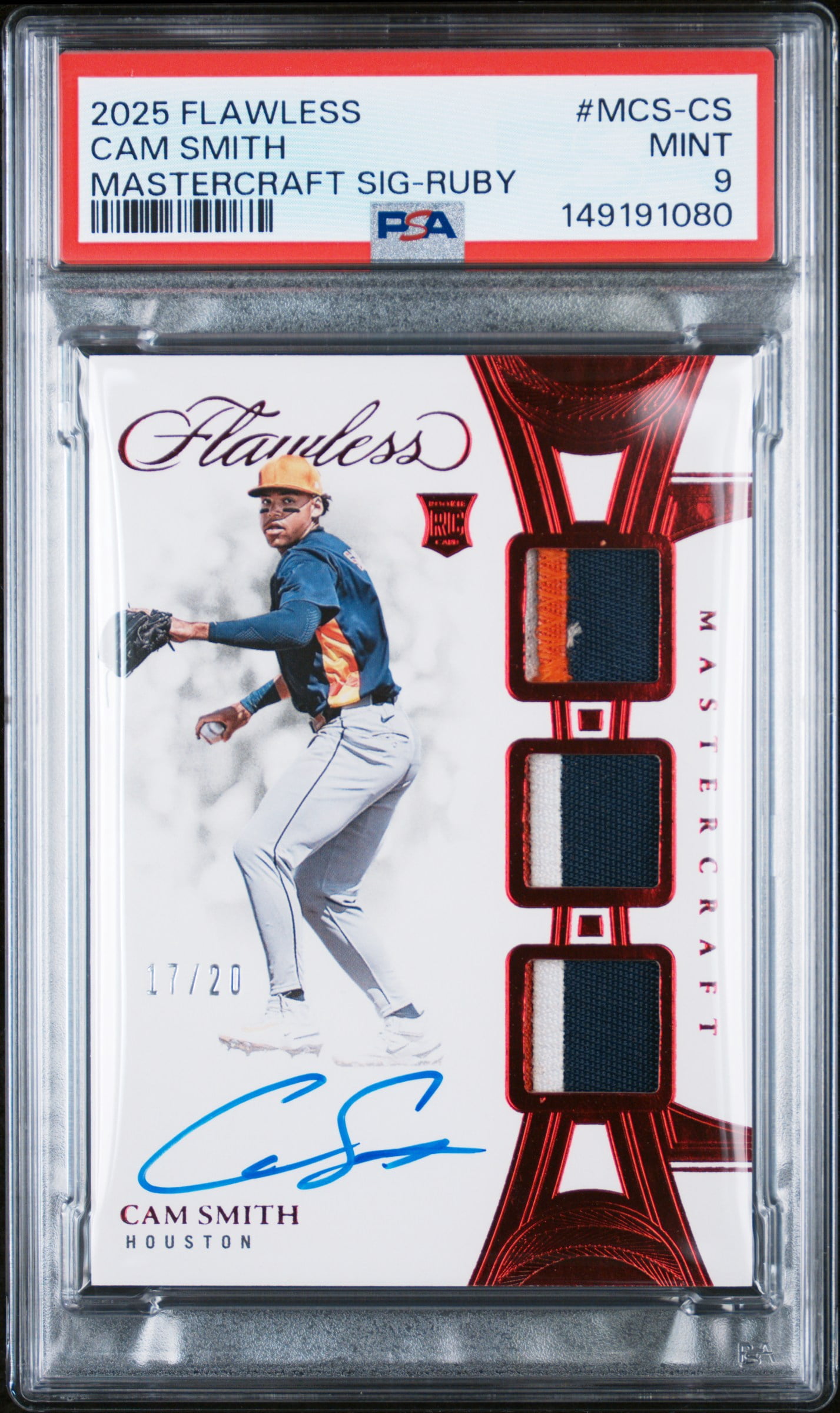 2025 Panini Flawless Mastercraft Signature Relics Cam Smith #MCS-CS ...