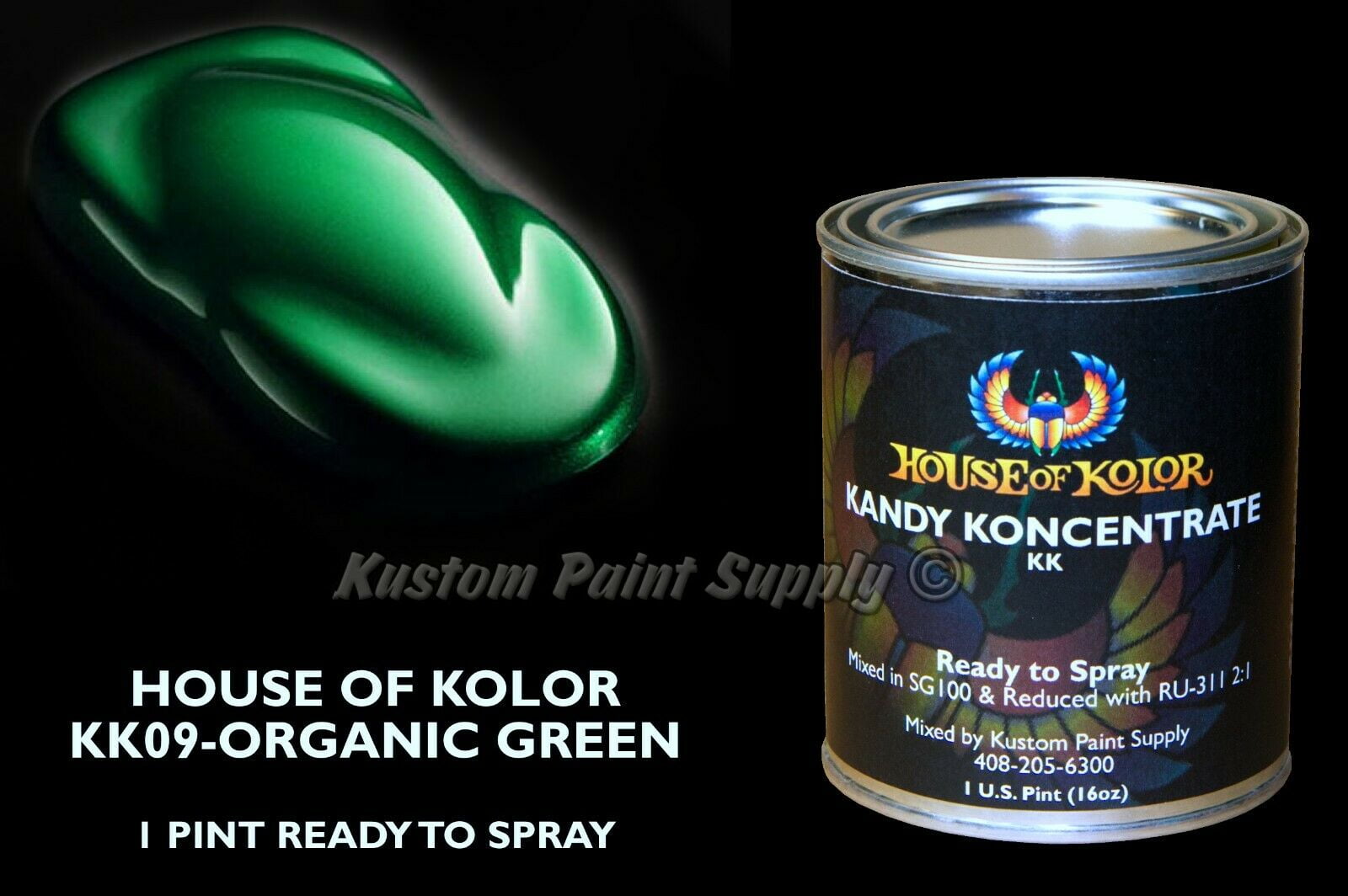 Organic Green Kandy KK09 House of Kolor 1 Pint Can Ready To Spray ...
