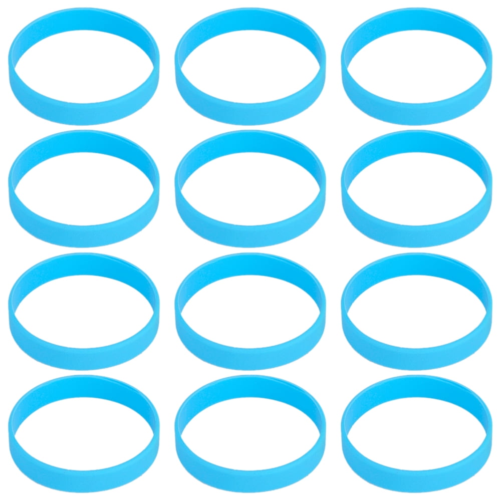 GOGO 60 Pcs Rubber Bracelets for Kids, Silicone Rubber Wrist Bands for ...