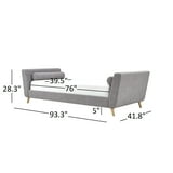 Chelsea Lane Asha Upholstered Linen Daybed, Grey - Walmart.com