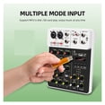 V4 DJ Mixer Console 4 Channel Mixer Protable 48V Phantom Power USB With ...
