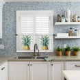 Retro Pineapple Kitchen Curtains Valance and Tier Set Summer Style ...