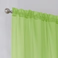 FKHDGF-Lime Sheer Curtains 84 Inches Long, Light Filtering Rod Pocket ...
