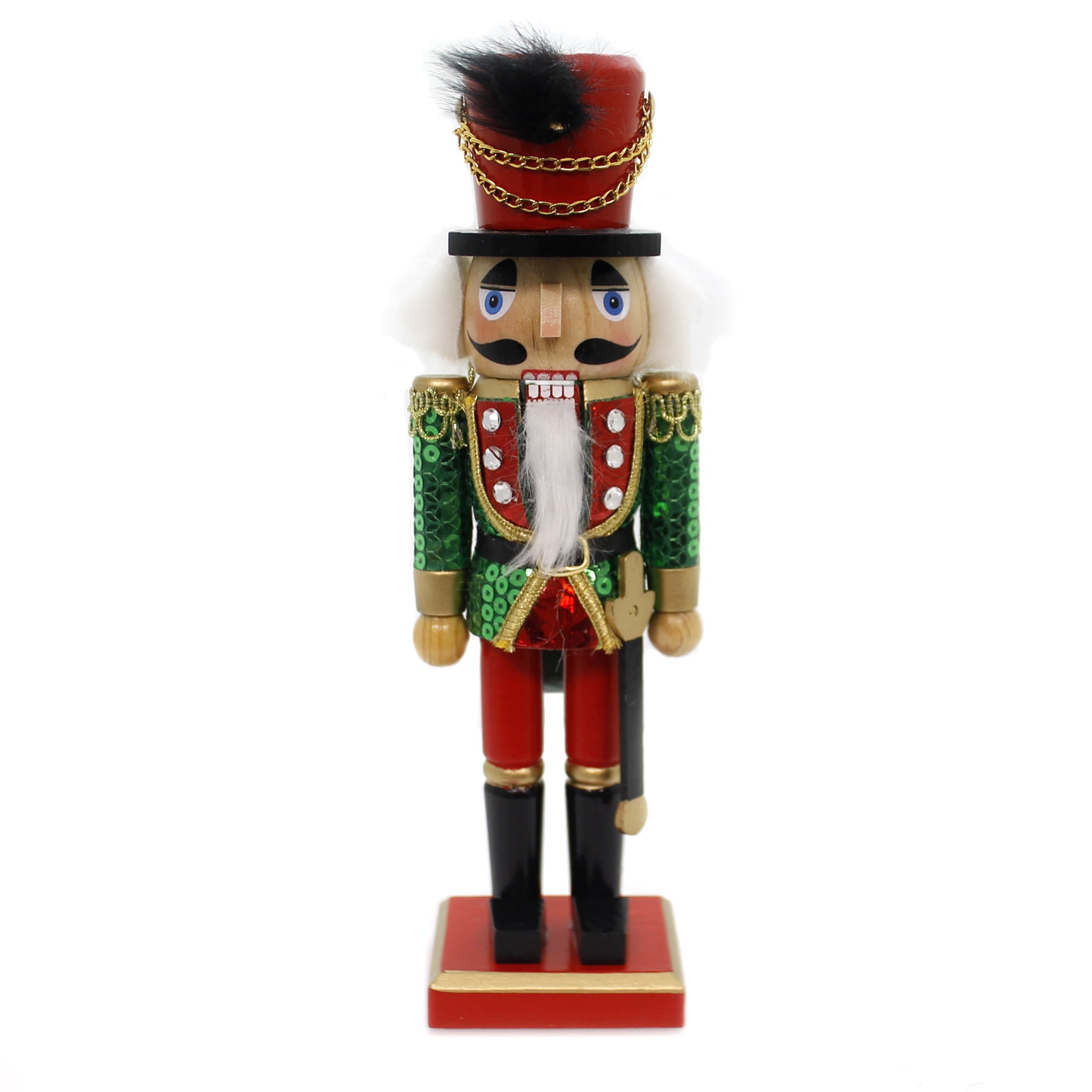 Christmas NUTCRACKER SOLDIER Wood Sword Holiday 9714653 Green - Walmart.com