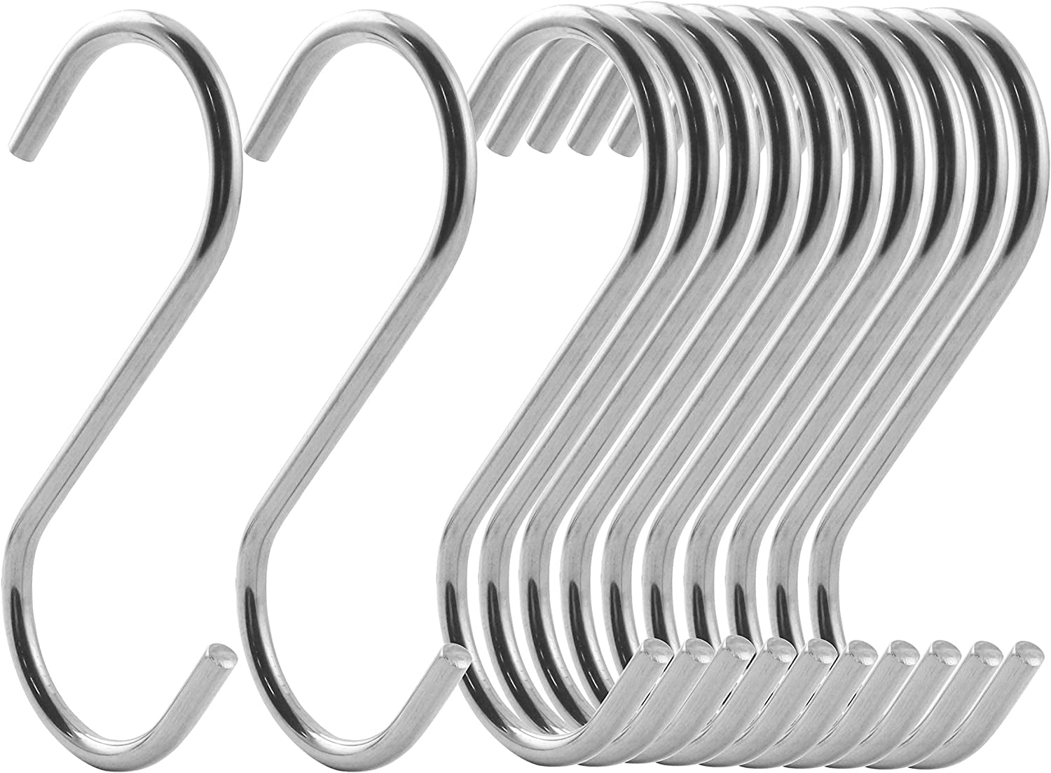 12 Pack 3.5 Inch Heavy Duty Solid Stainless Steel S Hook S Shape ...