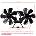 Fireplace Fan 14 Blades Heat Powered Home Stove Fan Non-electric Fuel ...