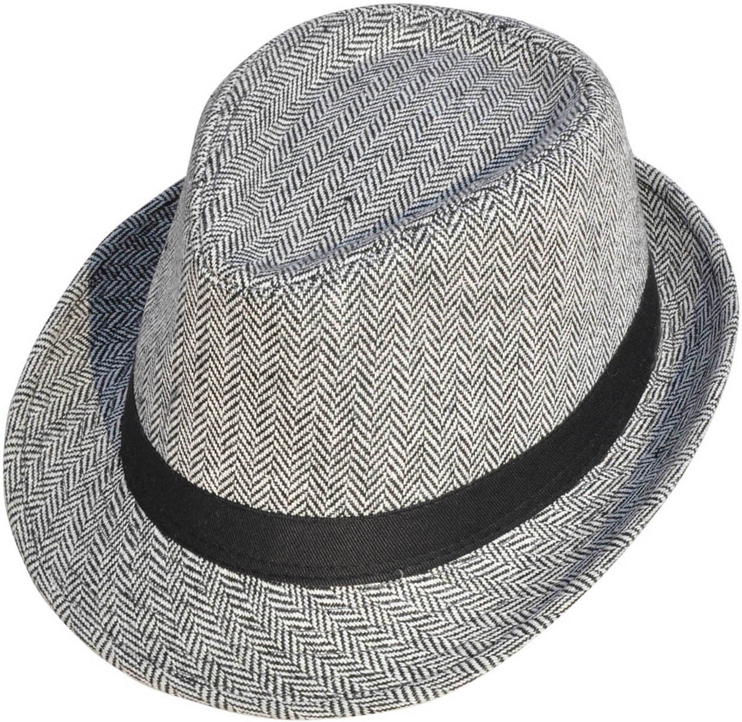 Simplicity Unisex Structured Gangster Trilby Wool Fedora Hat, 3502_Wht ...