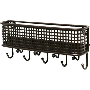 Mail Sorter Wall Mount Mail & Key Holder Organizer with 3 Key Hooks, 1 ...