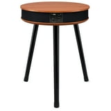 DecorTech Round End Table with Bluetooth Speaker and USB Charging Port ...