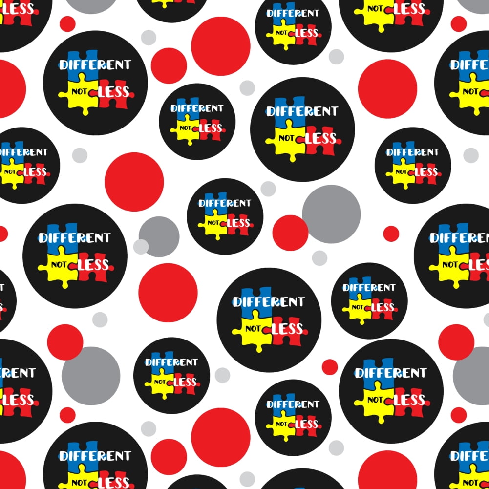 Different Not Less Autism Puzzle Pieces Premium Gift Wrap Wrapping ...