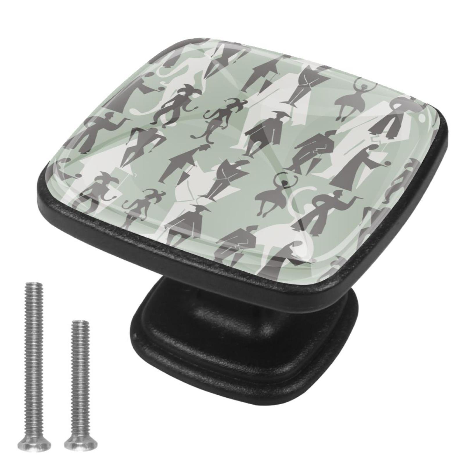 4 Pcs Cabinet Handle Drawer Pulls Figure of a Man Knobs with Screws ...