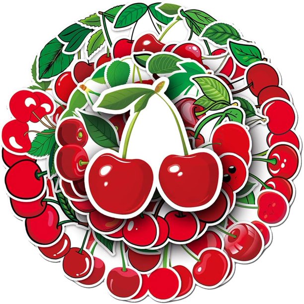 Cherry Stickers Pack for Kids Teens Girls Boys|50 Pcs|Aesthetic ...