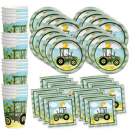 CC HOME Farm Theme Birthday Party Supplies Disposable Dinnerware Set ...