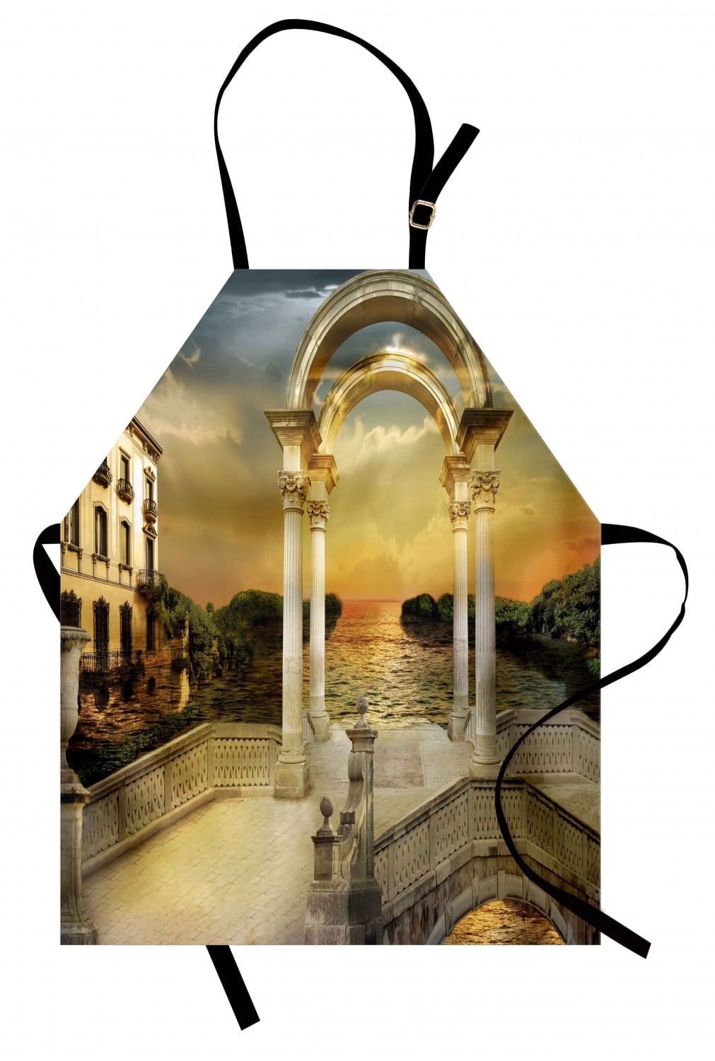Fantasy Apron Surreal Bridge Gateway with Ornaments Enchanted Woods ...