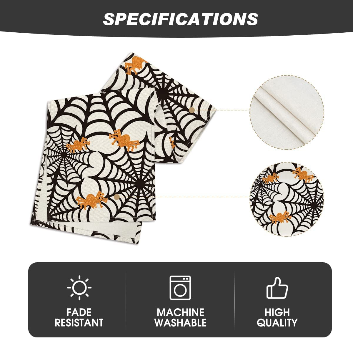 Spider Web Table Runner, Halloween Holiday Kitchen Dining Table ...