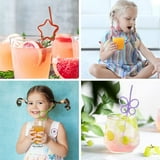 10 Pcs Crazy Straws, Happon Colorful Funny Straws for Kids Reusable ...