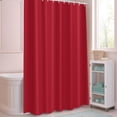 Red Shower Curtain, Solid Color Lightweight Waterproof Fabric Shower ...