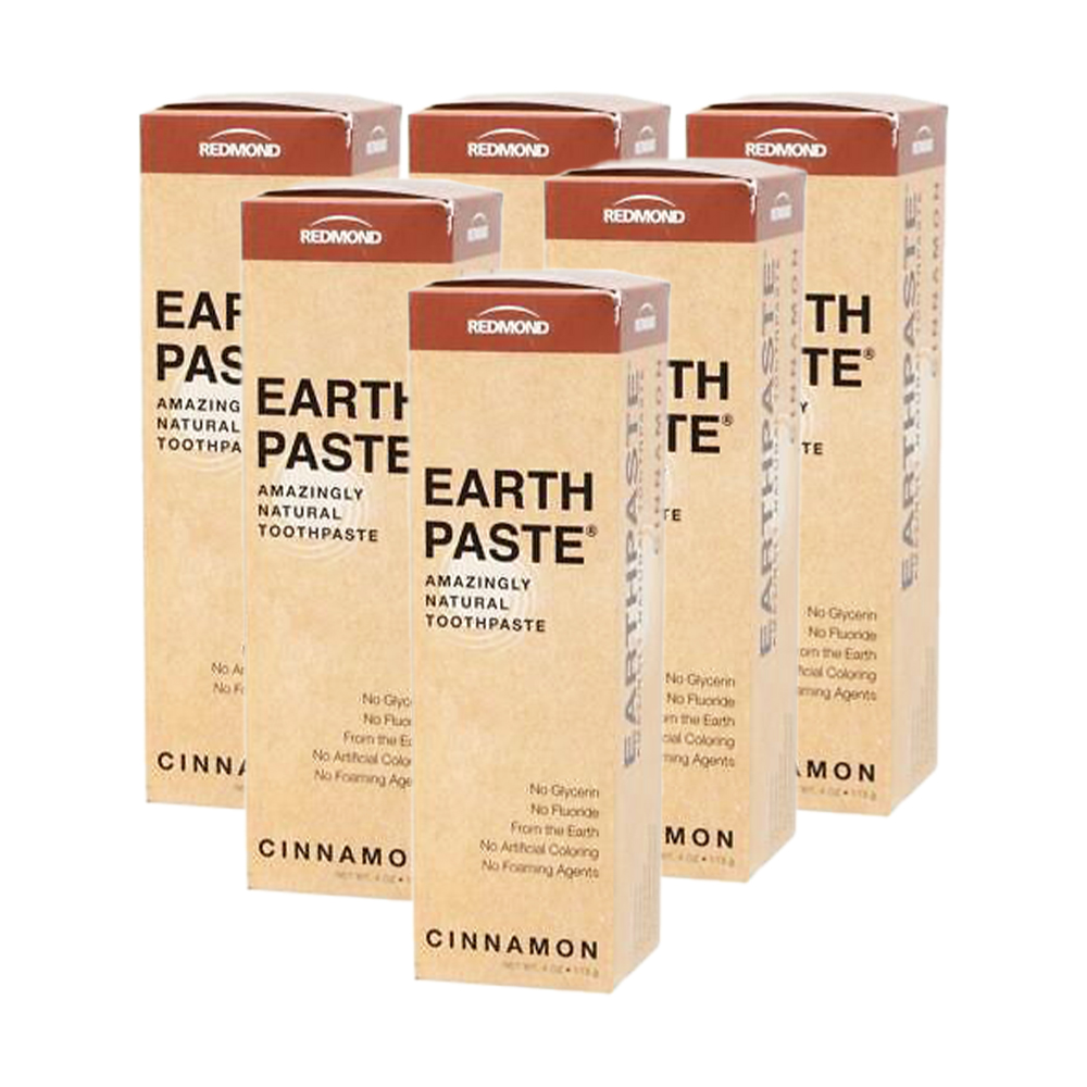 Redmond Earth Paste Natural Toothpaste Cinnamon 4 oz ( 6 Pack ...