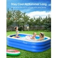 Homech Kid's Blow Up Rectangular Family Pool, Outdoor Use for Adults, 7 ...