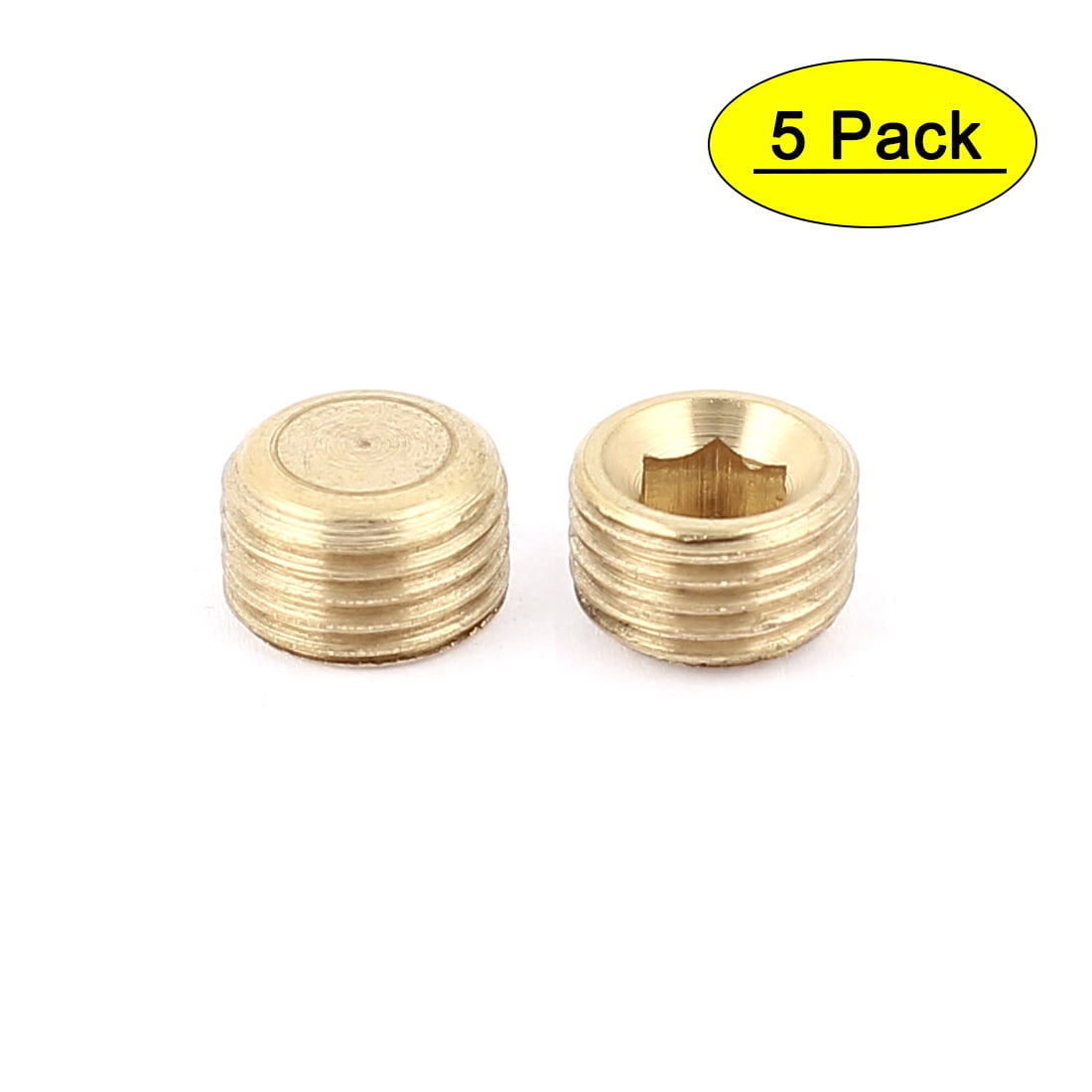 1/4BSP Male Thread Copper Hex Socket Head Pipe Plug Coupling Adapter ...