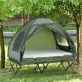 2 Person Foldable Camping Cot with Tent, Bedspread, Air Mattress ...