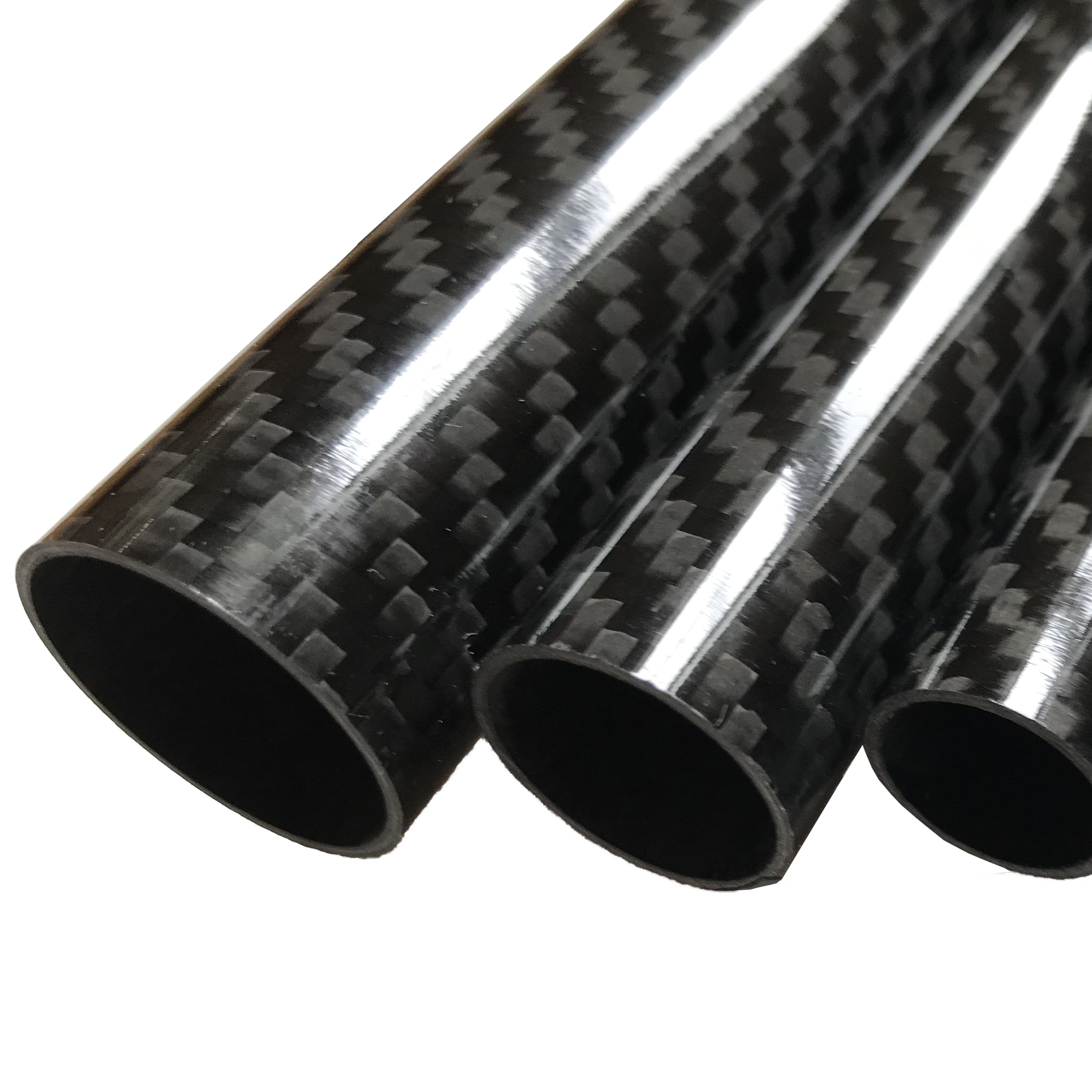 4 Carbon Fiber Tube - 10mm x 8mm x 500mm - 3K Roll Wrapped 100% Carbon ...