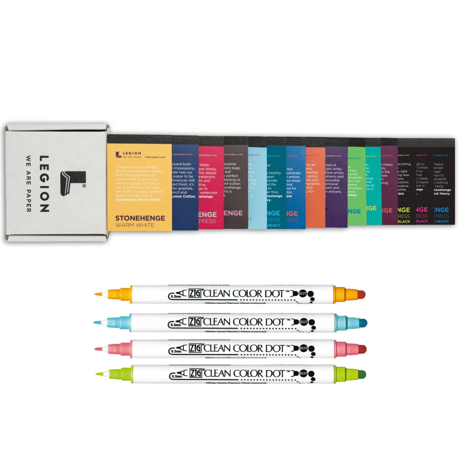 Legion Mini Artist Pad Complete Set of 15 Pads + Zig Clean Color Dot ...